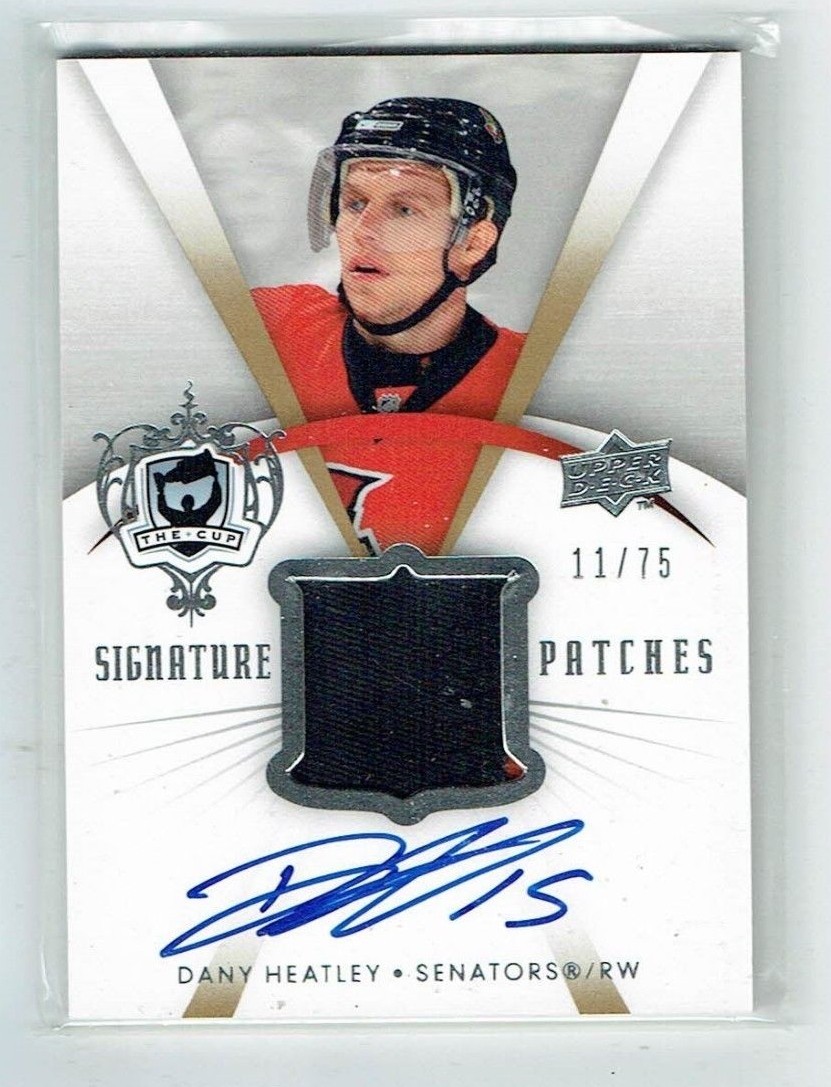 07-08 UD Upper Deck The Cup Signature Patches Dany Heatley /75 Patch ...