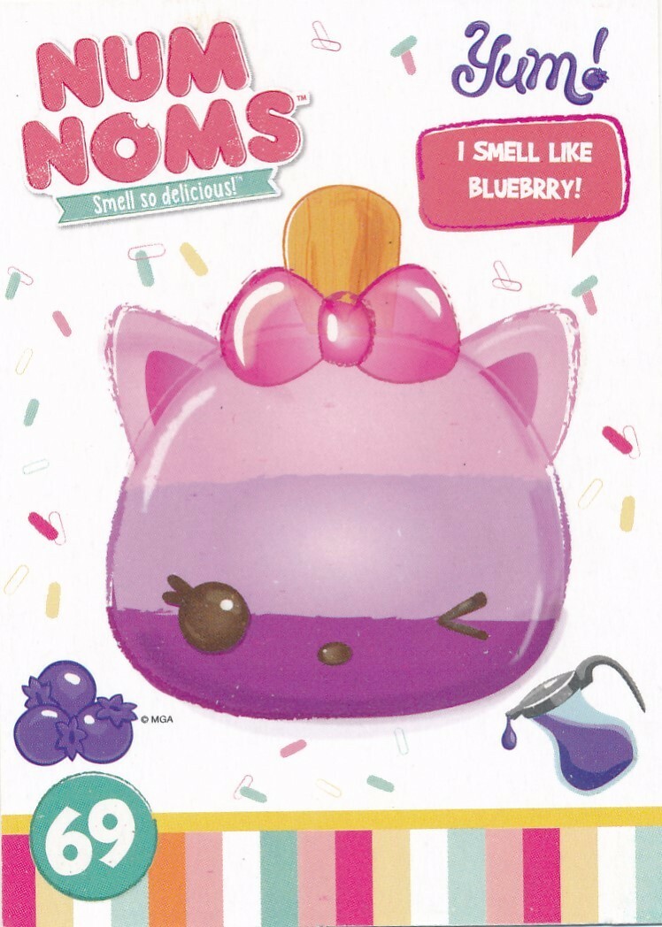 NUM NOMS SERIES 1 & 2 TRADING CARDS SINGLE SCENTED CARD #69 BLUEBERRY ...