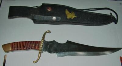 (1) Vintage FROST Cutlery Arabic Style Bowie Knife Fixed Blade & Sheath ...