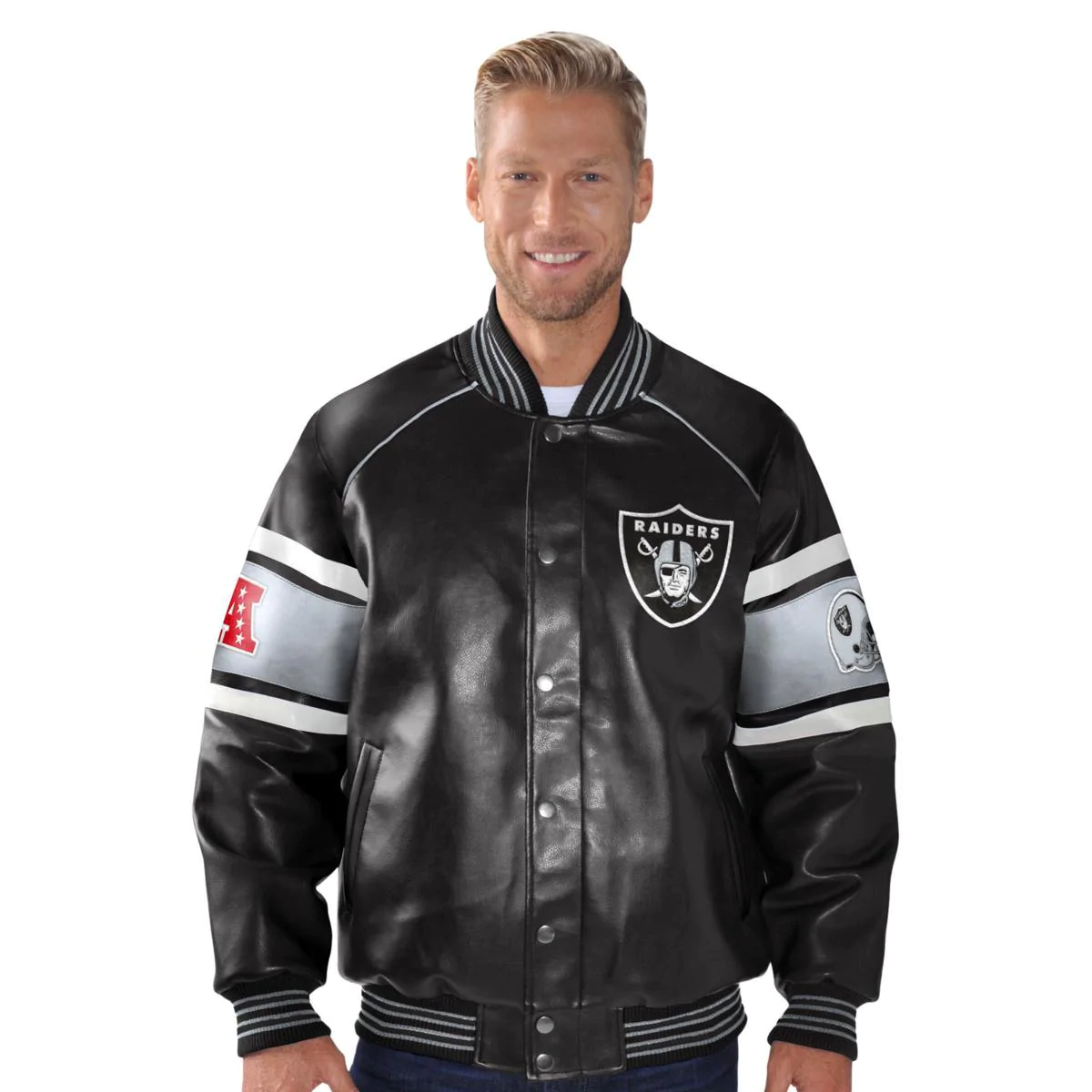 Officially Licensed NFL Faux Leather Varsity Jacket by Glll 556814 | eBay