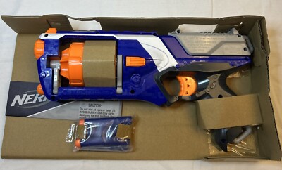 Nerf Strongarm Blaster with Rotating Barrel Slam Fire 6 Darts Toy | eBay