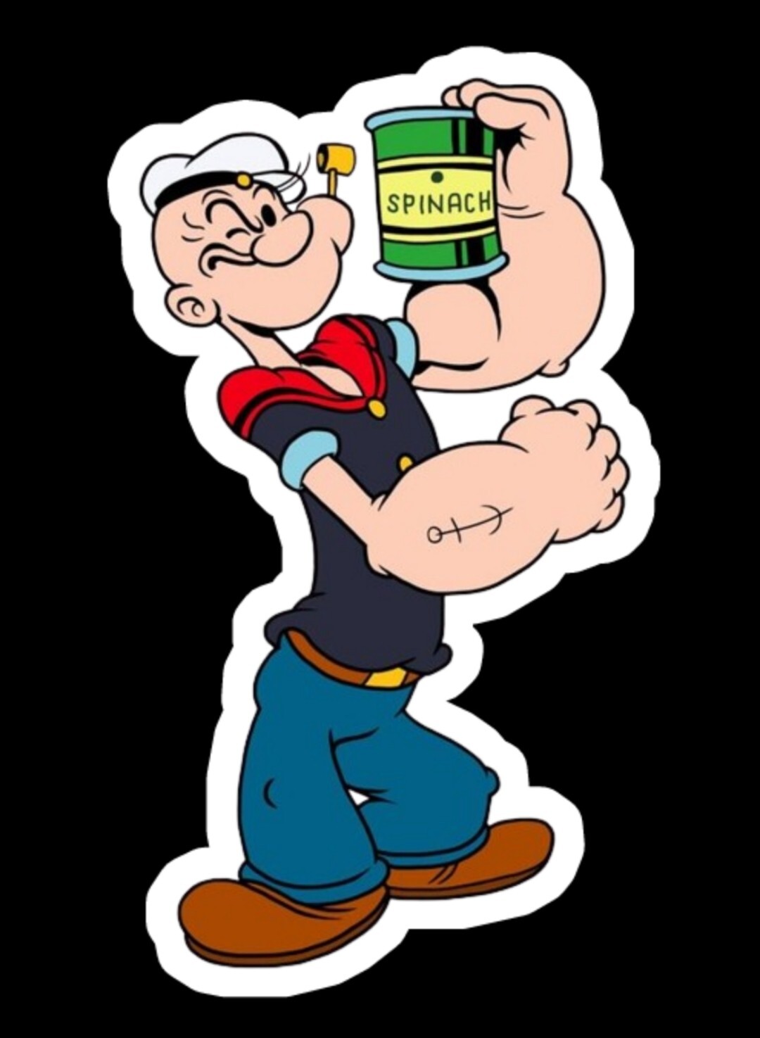 Popeye The Sailor Man 4 Inch Cartoon Car Bumper Vinyl Sticker | eBay.de