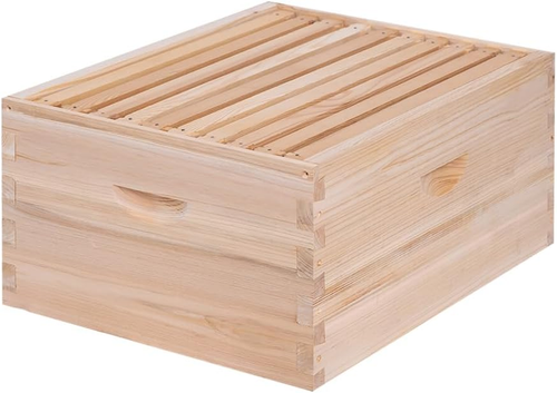 10 Frame Deep Beehive Box,Langstoth Deep Brood Bee Hive Box, Include ...