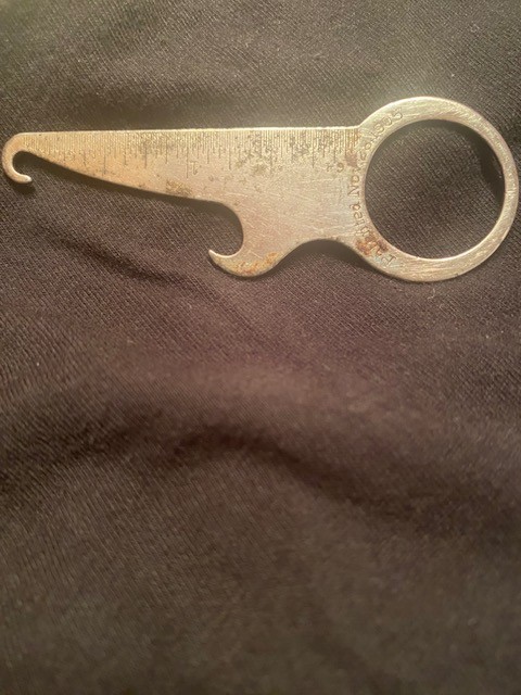 HANDY POCKET COMPANION OPENER RULER & KEY FOB MERRY CHRISTMAS PAT 1905 ...