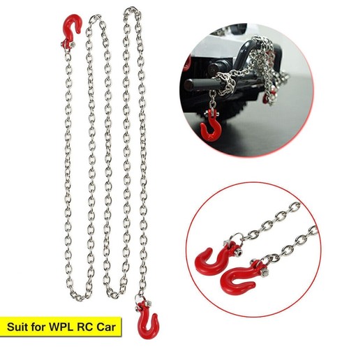 For WPL B14 B-16 B-24 C14 RC Military Truck Metal Trailer Hook Chain ...