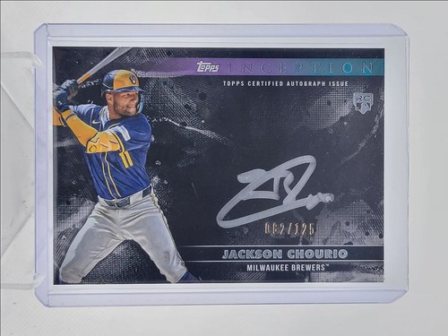 JACKSON CHOURIO 2024 TOPPS INCEPTION SILVER SIGNINGS ROOKIE RC AUTO ...