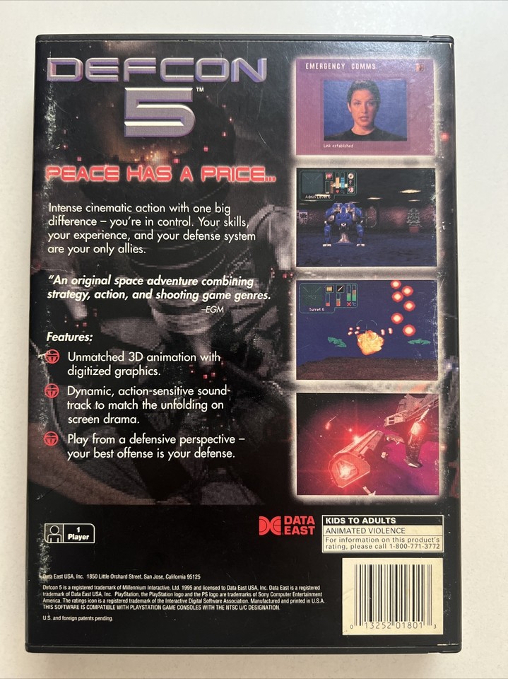 Defcon 5 (Sony PlayStation 1, 1995) 13252018013| eBay