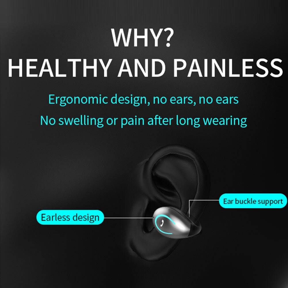 Single Ear Hook Headphones Wireless Headst Stereo for Mobile Phone ...