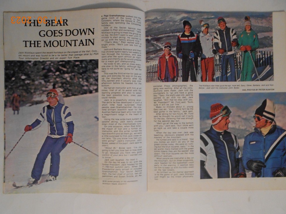 1978 Golf World Magazine Jack Nicklaus Vail Colorado Ski Resort Seve ...