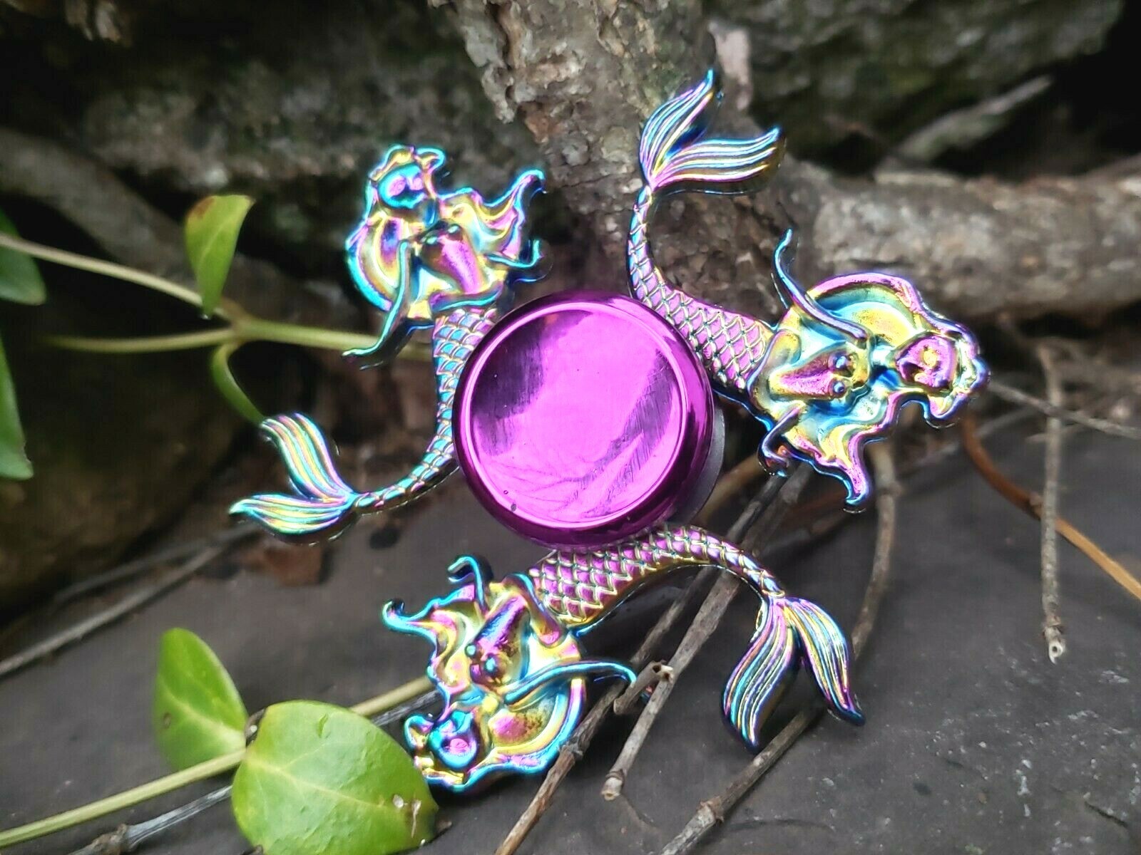 Mermaid Multi Color Fidget Spinner Toy Boys Girls Kids Adults ADHD ...