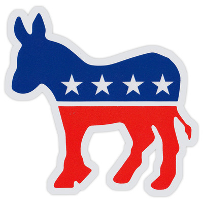 Bumper Sticker Decal - Democrat Party Donkey - Liberal, Democratic (Die ...