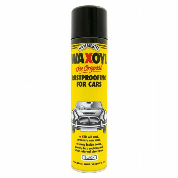 Hammerite (5092855) Waxoyl Black Aerosol 400ml, Rustproofing for Cars ...