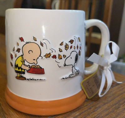 RAE DUNN SNOOPY / PEANUTS GANG FALL CERAMIC COFFEE MUG - BE GIVING | eBay