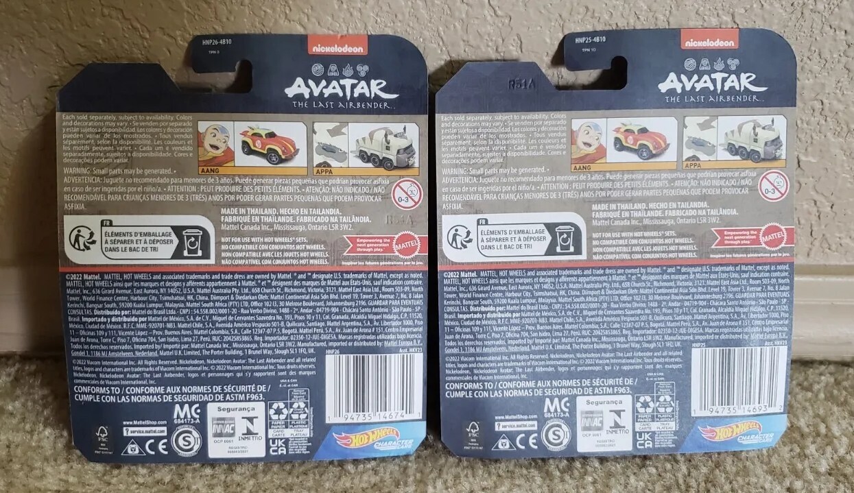 Hot Wheels Character Cars Avatar the Last Airbender Aang & Appa | eBay