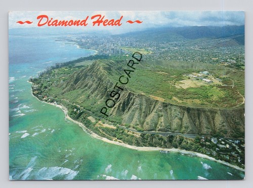 Postcard USA Aerial View Diamond Head Crater Hawaii The Site of ATC ...