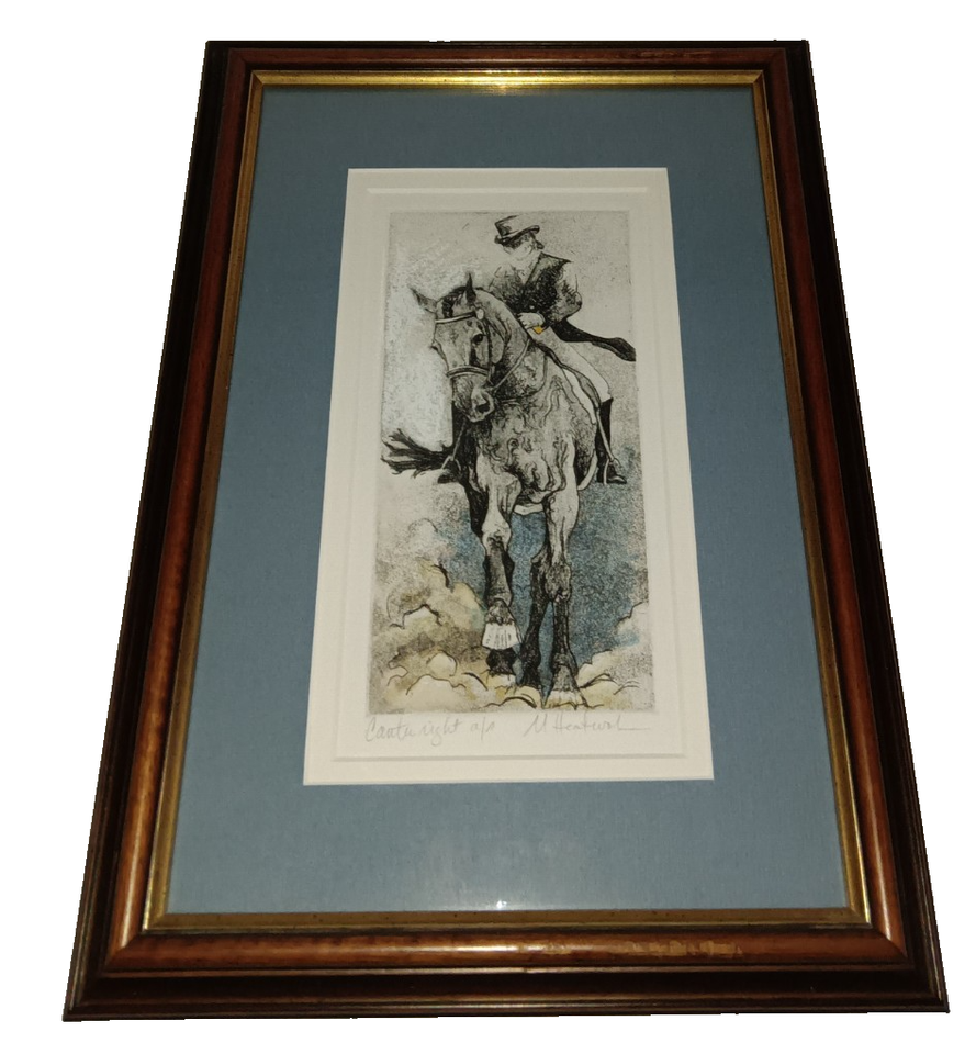 Marsha Heatwole ARTIST PROOF "Canter Right" Colored Etching Horse ...