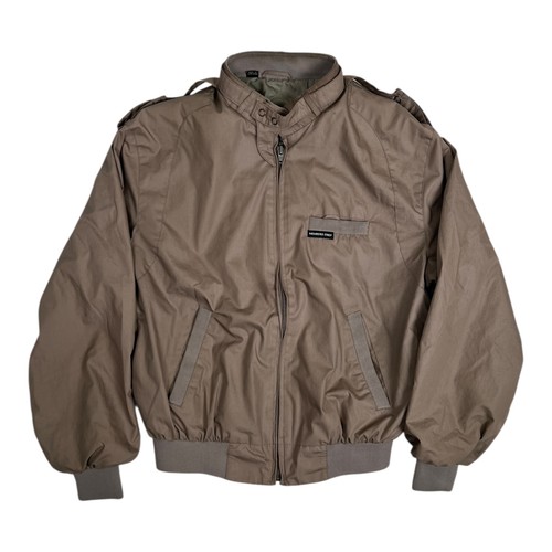 Vintage Members Only Jacket Mens Size 38 Tan Brown Bomber Classic Style ...