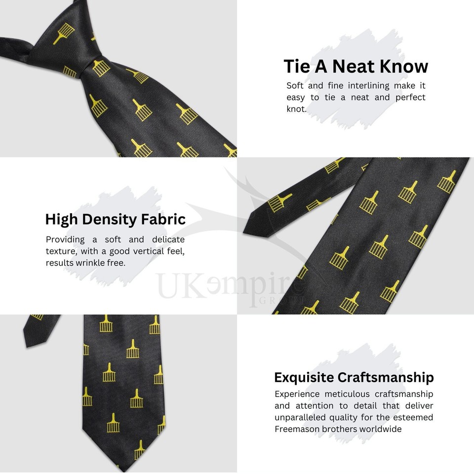 Premium Allied Masonic Degrees Tie – Freemason Blue Lodge Neckties Silk ...