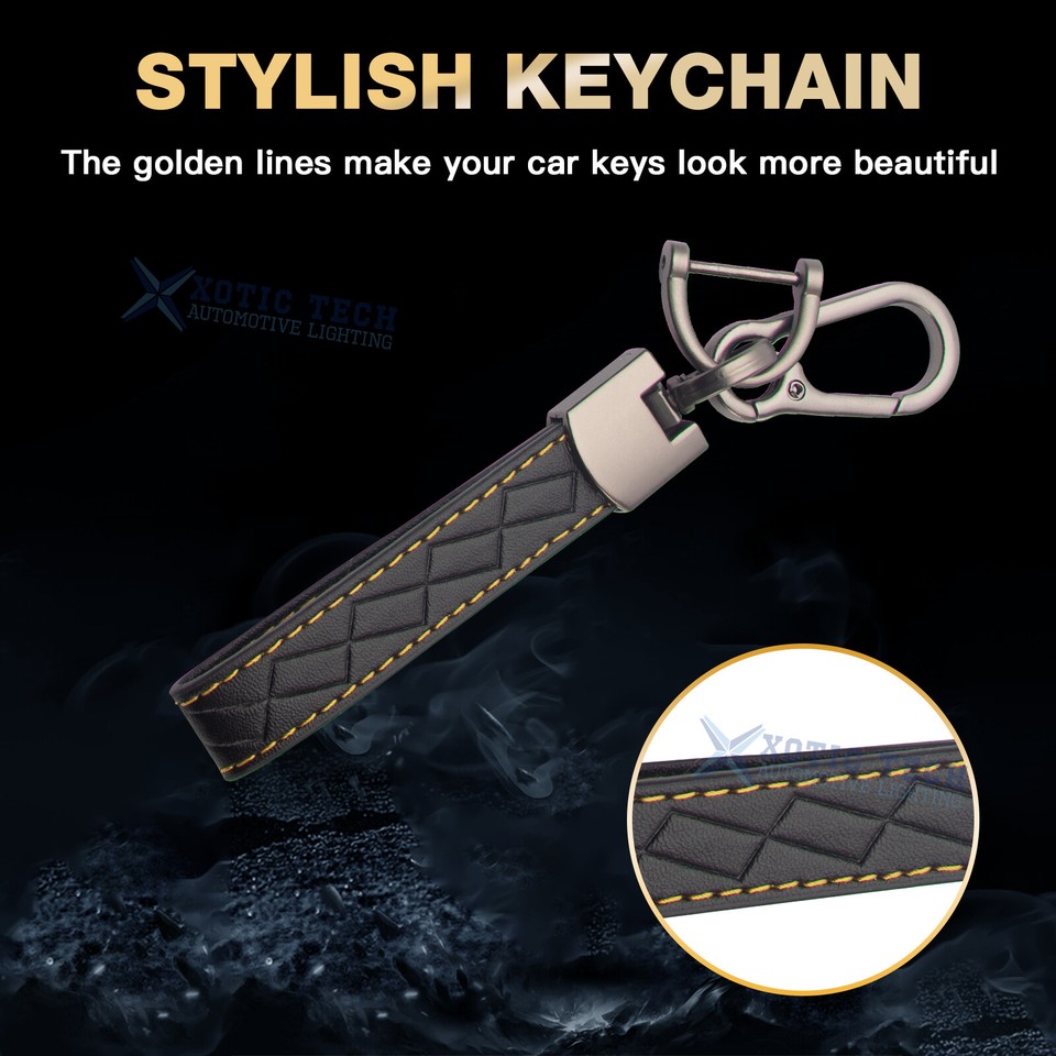 5 Color Luxury Leather Key Chain Loop Strap Holder Ring Hanger For Men ...