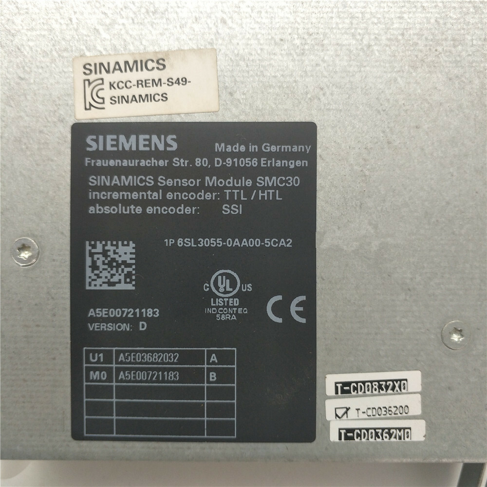 Siemens 6SL3055-0AA00-5CA2 SINAMICS SMC30 Sensor Module For Incremental ...