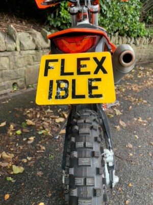 FlexiPlate™ Motorbike Number Plate Premium Bike Show Plates Enduro/Quad ...