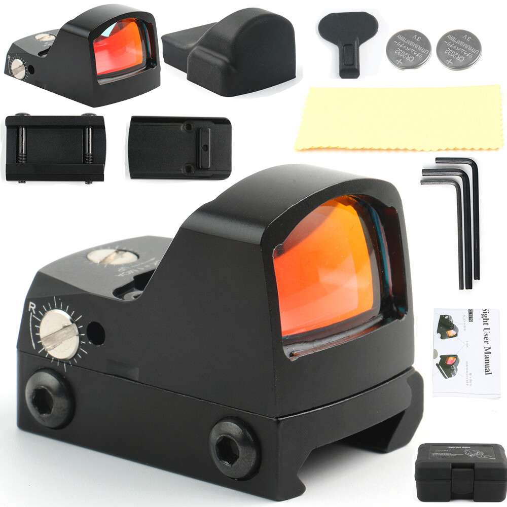 Mini 2MOA Reflex Red Dot Sight Scope for Rifle Pistols Shotguns 20mm ...