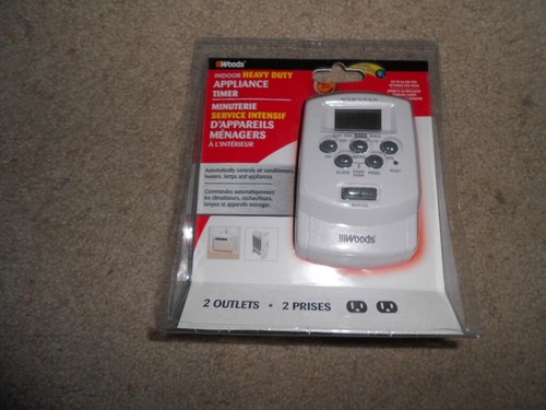 Woods 49377 Digital 2 Outlet Heavy Duty 7-Day Lamp/Appliance Timer | eBay