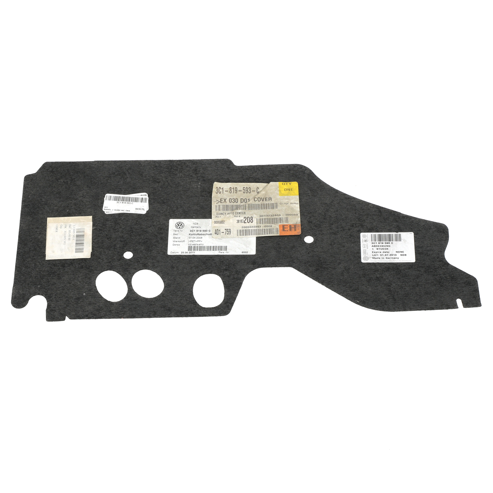 OEM 2006-2015 Volkswagen Cabin Air Filter Cover CC Passat NEW 3C1-819 ...