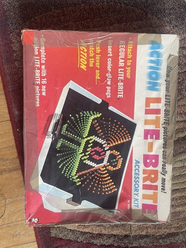 Lite Brite 1967 Hasbro Vintage Original Light Bright w/ Box/Pegs/Papers ...