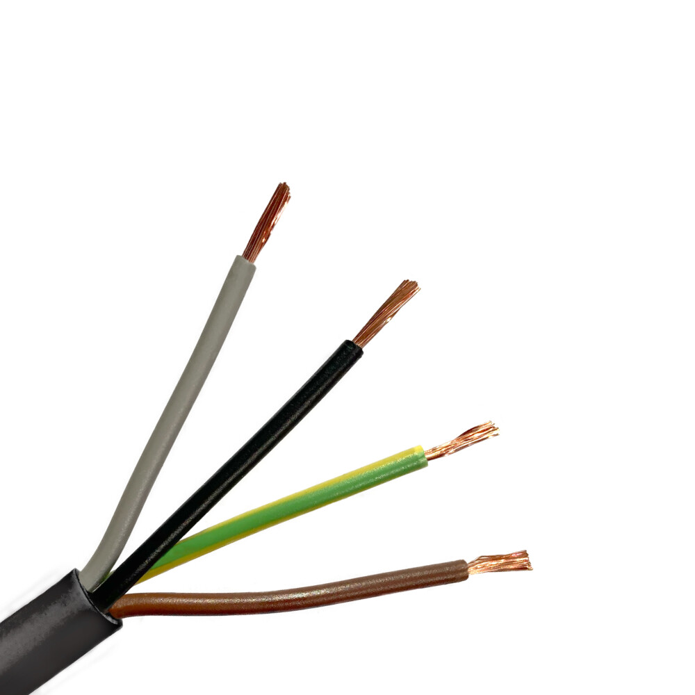 PVC Kabel H05VV-F 4x1,5 mm2 Schlauchleitung 4G1,5 mm2 Meterware ...