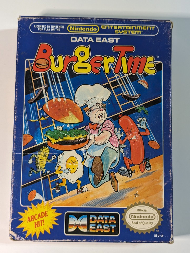 Burger Time (Nintendo Entertainment System, NES) 5 screw CIB (box, game ...
