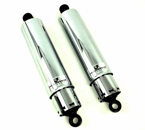 Progressive Suspension 412 Series Chrome 13.5 Shocks Harley FLH 58-72 ...