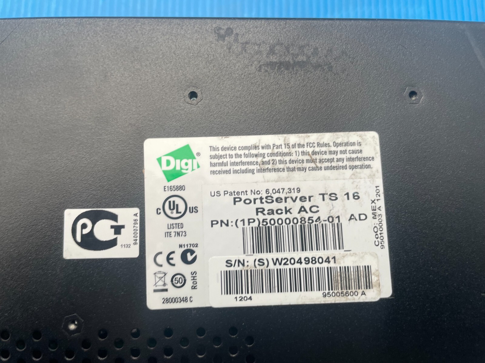 DIGI PortServer TS 16 Rack 16-Port Serial Terminal Server 50000854-01 ...