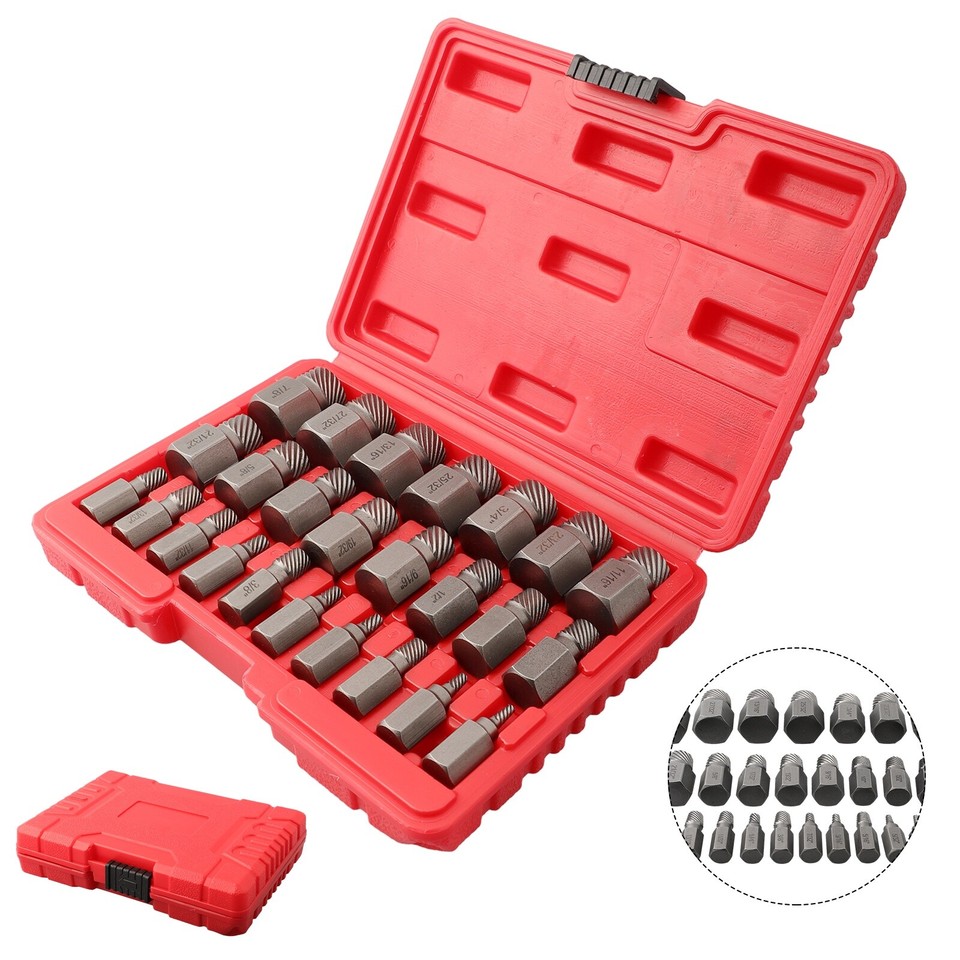 25Pcs Hex Head Multi-Spline Extractors Remove Tool Removes Broken ...