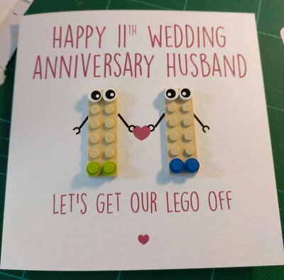 Made From Real LEGO anniversary Greetings Card Rude Funny | eBay UK