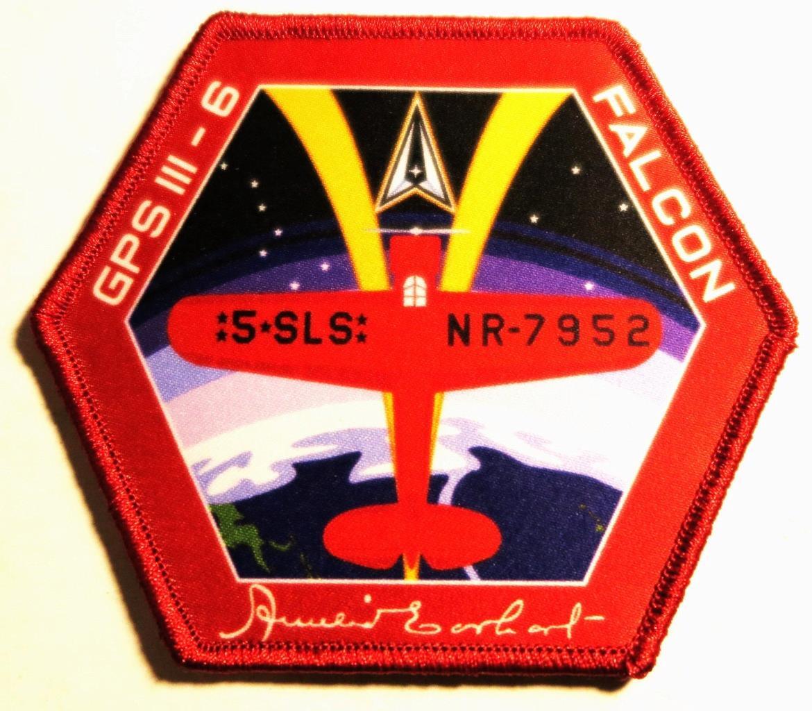 FALCON 9 GPS III-6 ORIGINAL SPACE MISSION PATCH USSF HONORING AMELIA ...