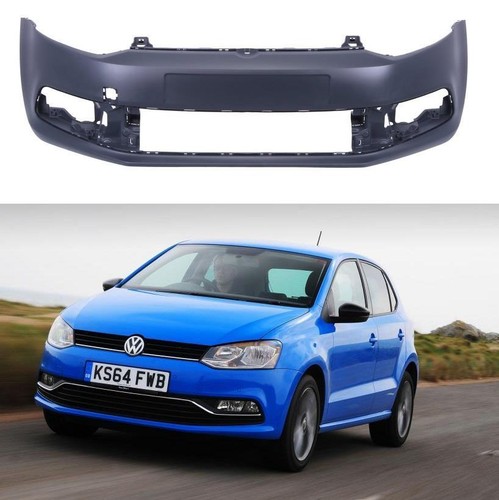 VW POLO 2014 - 2018 FRONT BUMPER PRIMED NO PDC NEW 6C0807217GRU OEM ...