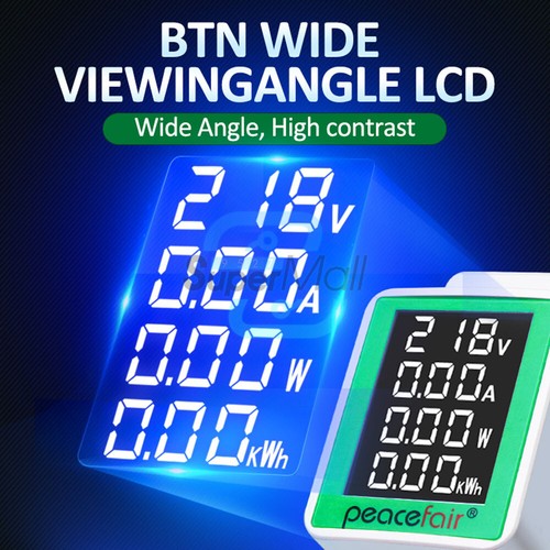 100A Digital Power Energy Voltmeter Ammeter Watt Kwh AC DIN Rall Meter ...