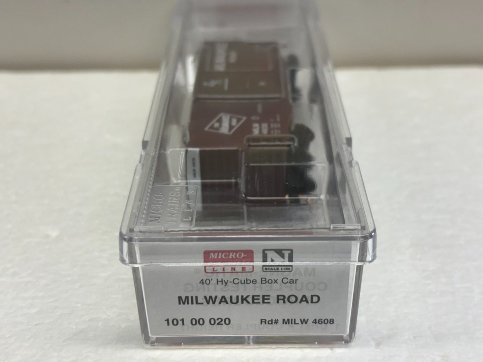 N Scale Micro Trains MTL 101 00 020 Milwaukee Road MILW 4608 Box Car | eBay