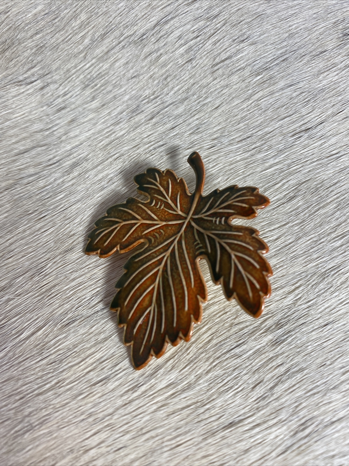 Gilded Leaf Designs Handcrafted Fall Leaf Pin Brooch Gold Tone with ...