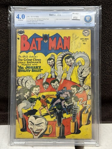 BATMAN #73 CBCS Grade 4.0 Joker & Vicki Vale Appearance 10-11-1952 ...