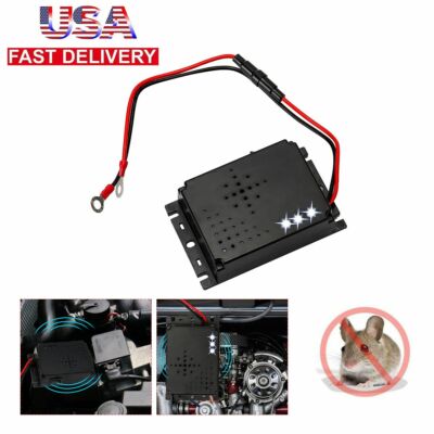 Wire 12V Ultrasonic Mouse Repeller Car Vehicle Rat Rodent Pest Animal ...