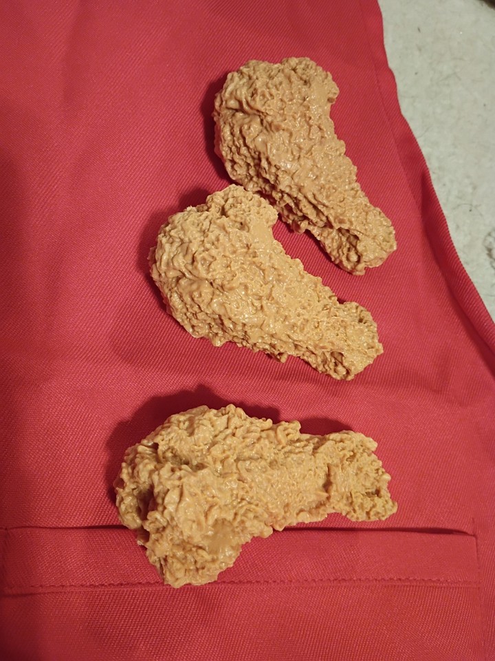 KFC Colonel Sanders Complete Costume , Apron, Fried Chicken with Bucket ...