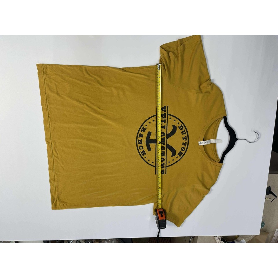 Yellowstone Ranch Dutton Logo Graphic T Shirt Men's XL Mustard Yellow ...