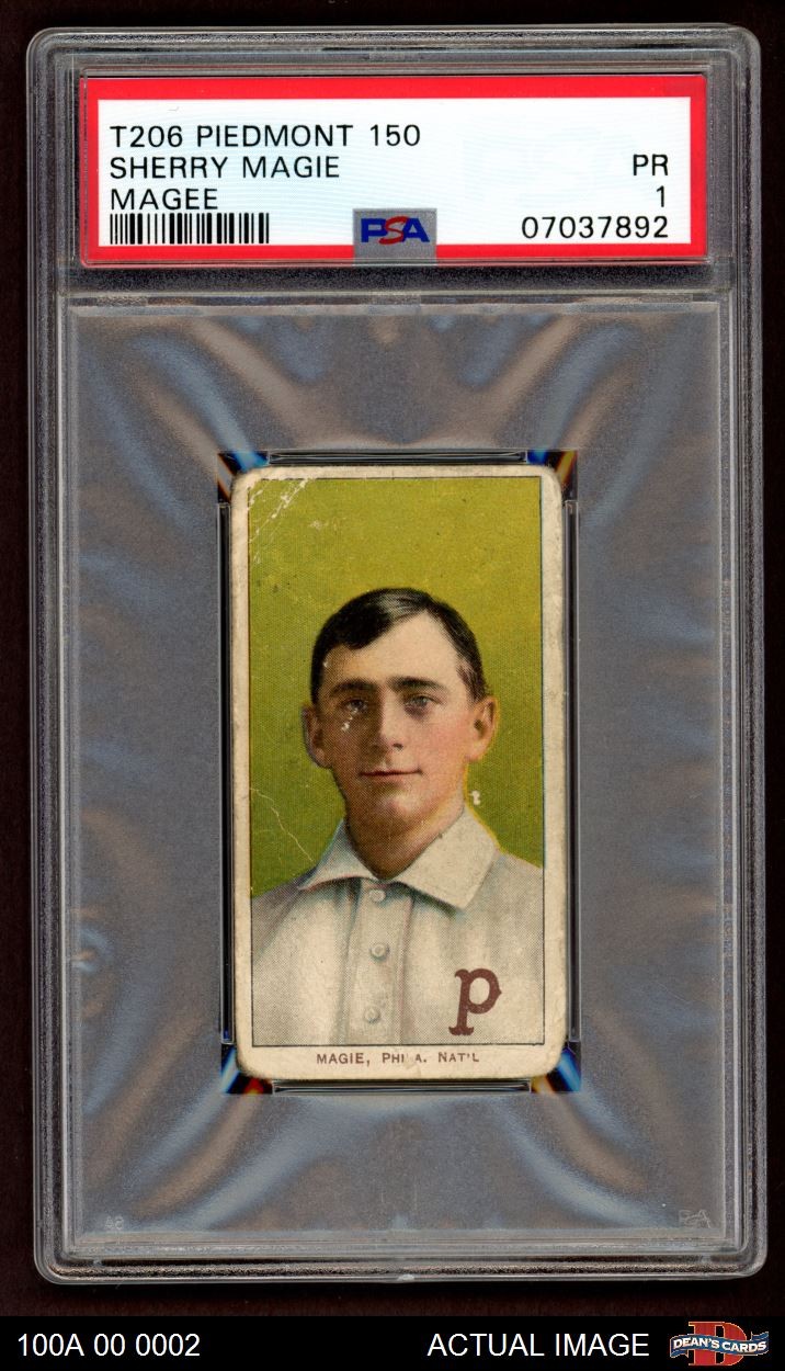 1909 T206 Sherry Magee Magie Phillies VERY RARE VARIATION PSA 1 - POOR ...