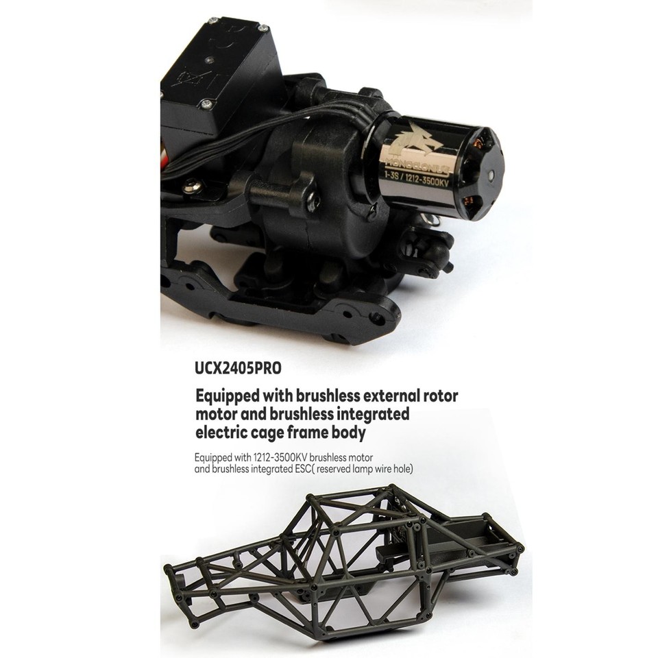 US Stock UdiRC UCX2405PRO 1/24 4WD RC Rock Crawler Brushless Motor RTR ...