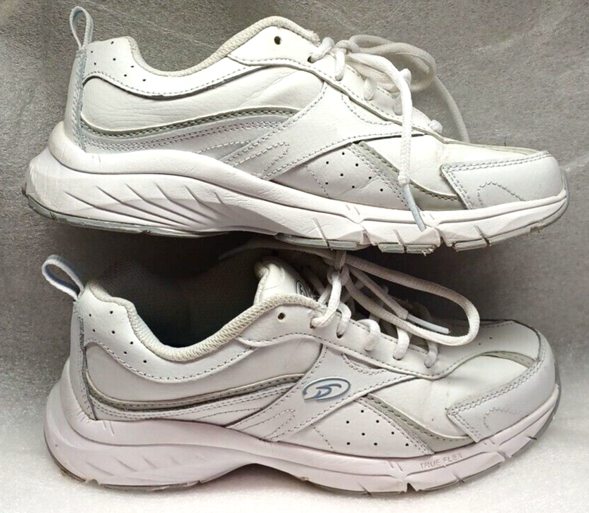 Dr. SCHOLLS True Flex Sneakers Gel Cushion 7W Walking Leather Shoes ...