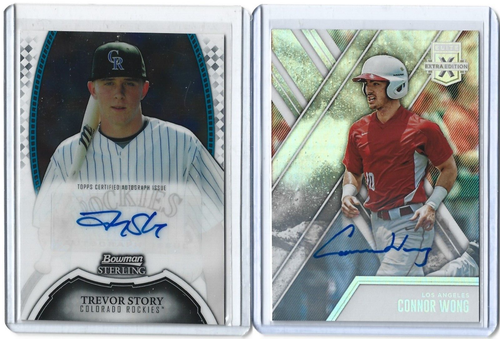 Lot of 2 Boston Red Sox Stars Trevor Story & Connor Wong Autograph Rookie Cards | eBay