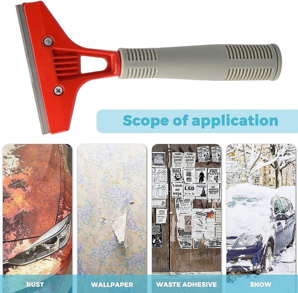 Extendable Long Grip Razor Blade Scraper 4 Inch Scraper Tools for Glass ...