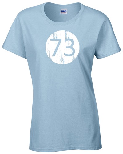 Big Bang Theory Inspired Sheldon Cooper 73 Nerd Geek Sci-Fi Ladies Tee ...